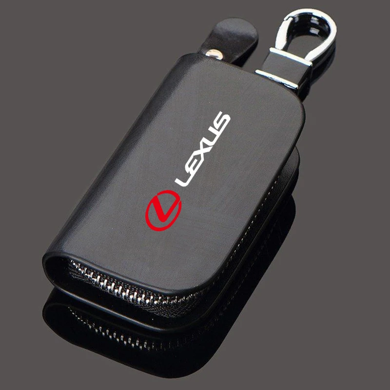 1pcs Universal Car Key Bag Cover Case Leather Key Wallet For Lexus Logo ...