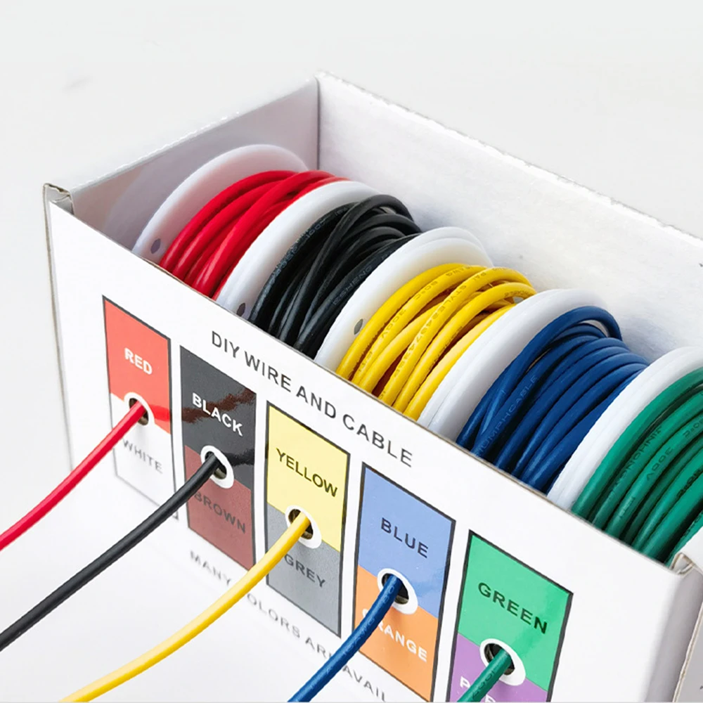 5-axis-1-box-DIY-Wire-20AWG-22AWG-PVC-Tinned-Copper-Electronic-Wire-10 ...