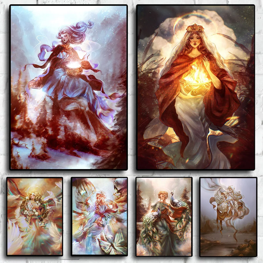 Ancient-Greek-Goddesses-Portrait-Canvas-Paintings-on-the-Wall-Art ...