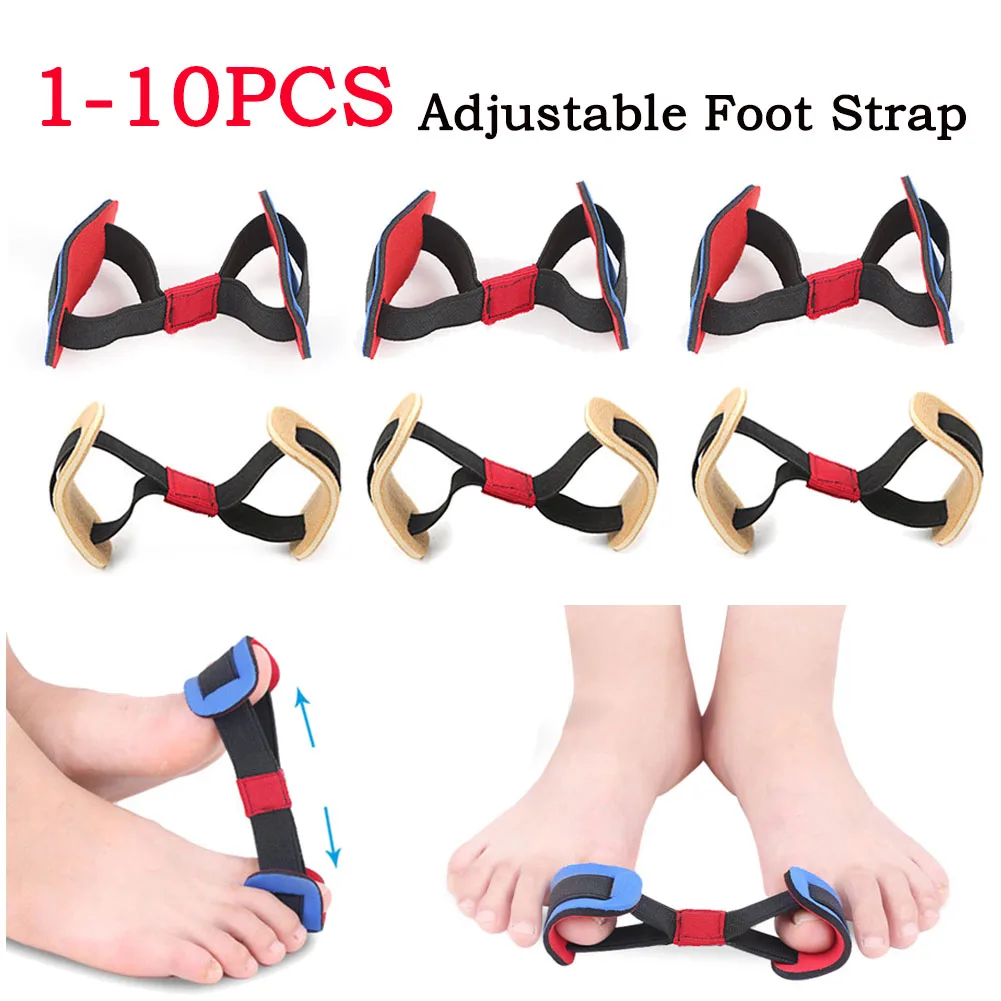 1-10PCS-Foot-Hallux-Valgus-Strap-Elastic-Belt-Big-Toe-Exercise-Hallux ...