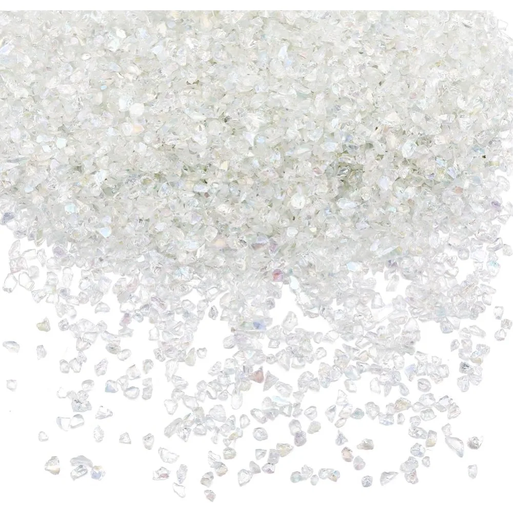 1 Box 200g Crushed Glass Broken Glass Pieces Irregular Crystal Chips ...