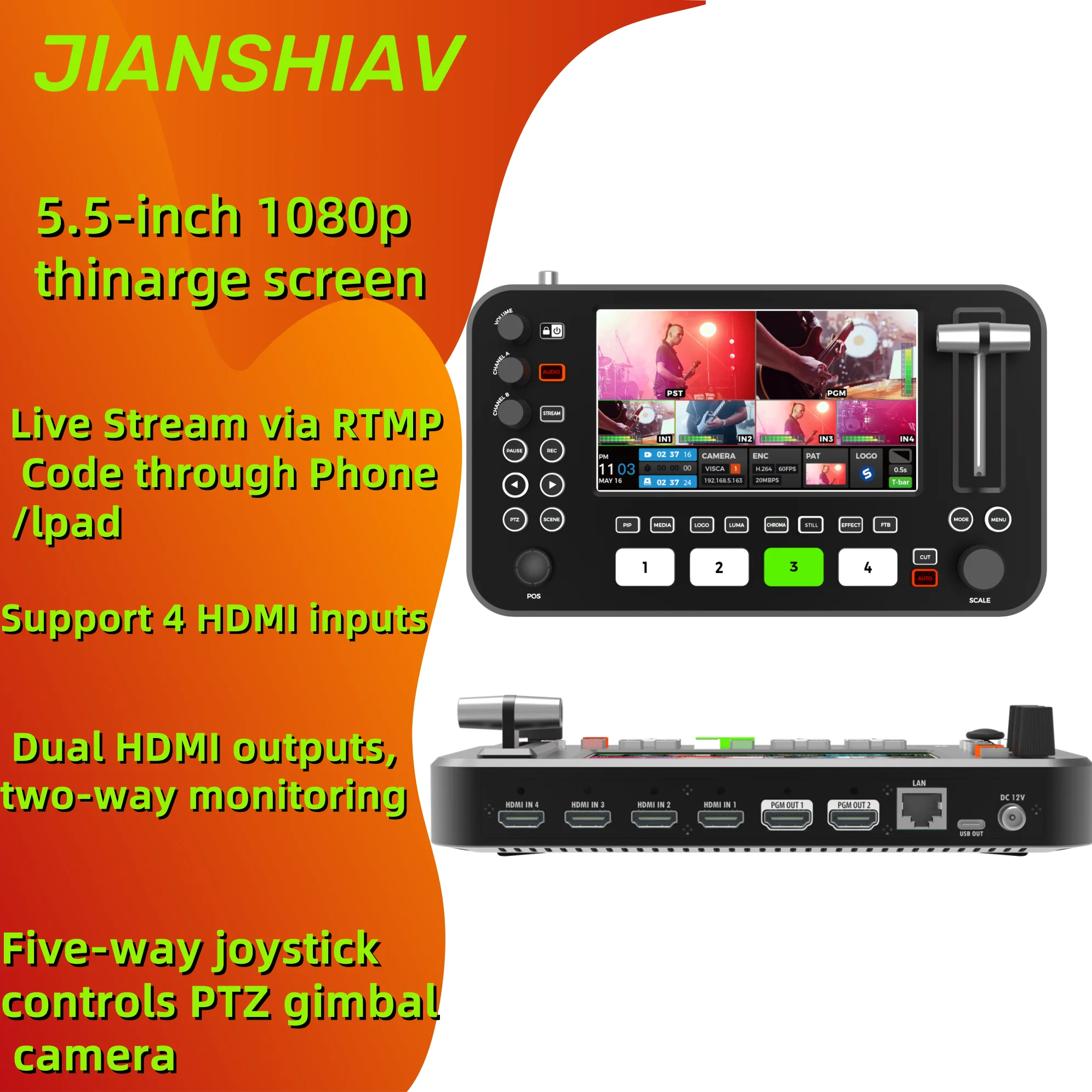 HDMI-IP-USB-switcher-atem-switchboard-control-panel-switch-video-mixer ...