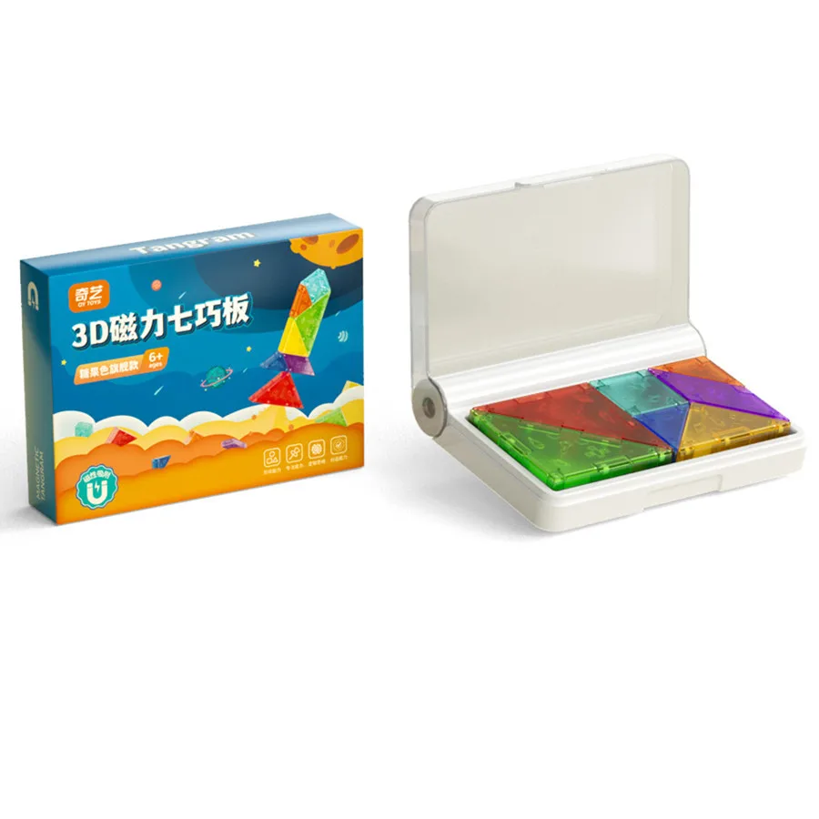 Qiyi-3D-Magnetic-Tangram-Candy-Color-Puzzles-Educational-Build-Puzzles ...