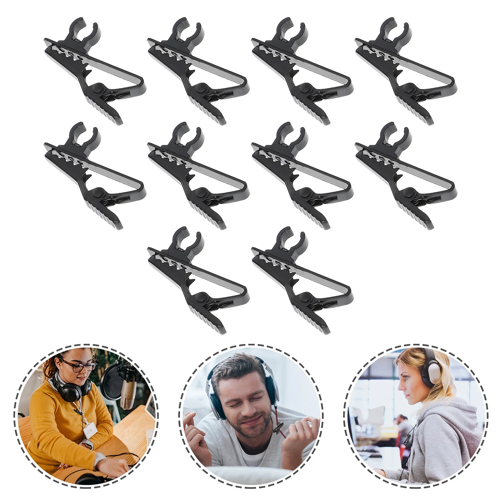 Metal-Lapel-Microphone-Mic-Clips-10Pcs-Lavalier-Tie-Clips-Microphone ...