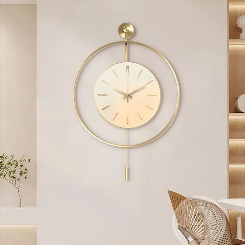 Aesthetic Living Room Wall Clocks Design Led Creative Silent Wall Watch ...