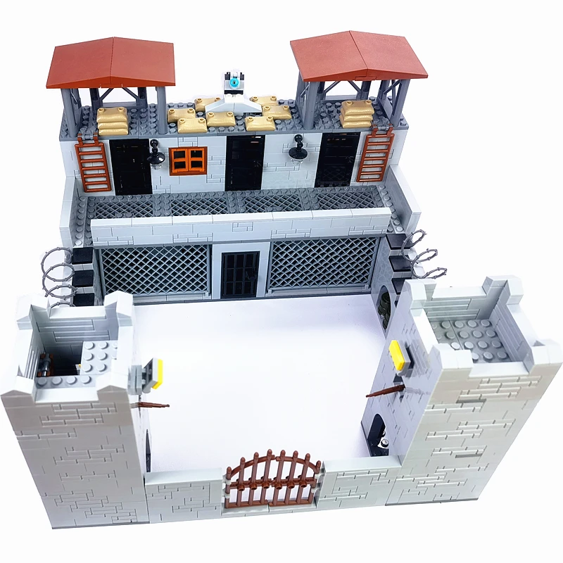 WW2 Building Blocks Military POW Camp Bricks Guns Weapons Construction ...