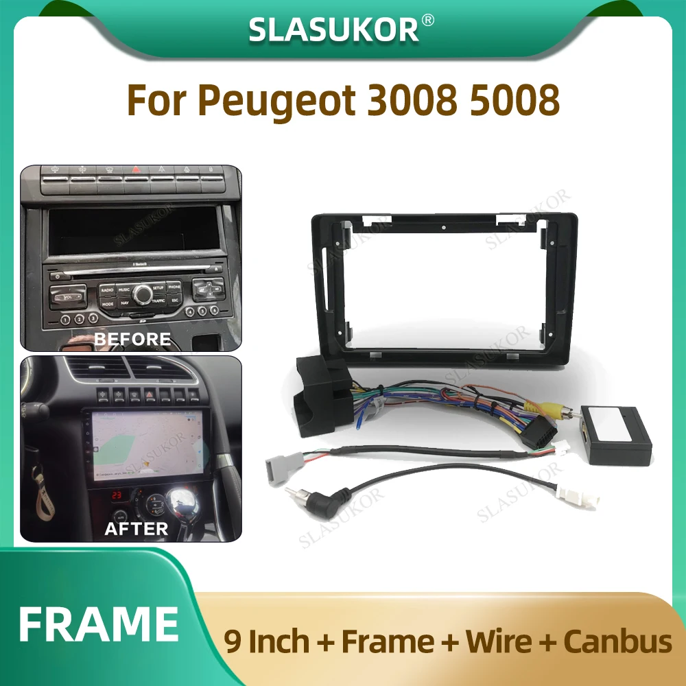 9-Inch-For-Peugeot-3008-5008-2006-2019-Car-Radio-Fascia-Car-Radio-Panel ...
