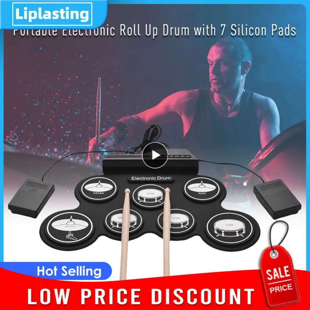 Folding-Silicone-Hand-Roll-USB-Electronic-Drum-Portable-Practice-Drums ...