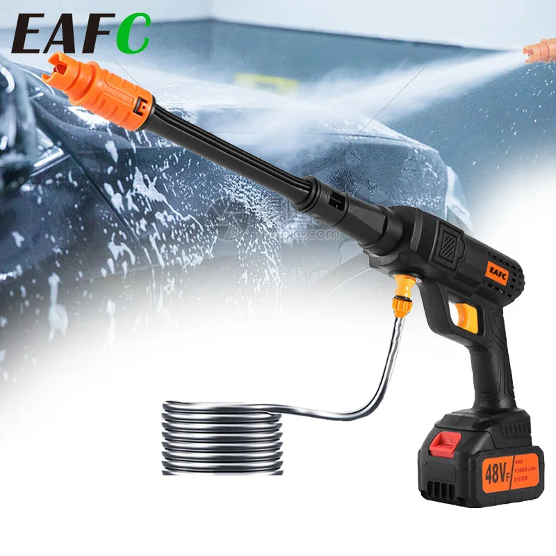 100BAR-Cordless-High-Pressure-Cleaner-Washer-Spray-Water-Gun-Car-Wash ...