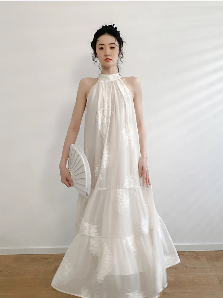 French-Vintage-Apricot-Embroidery-Printed-Dress-Women-Spring-Summer ...