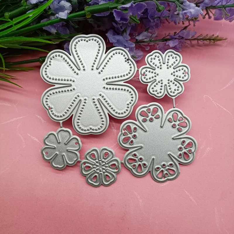 6-Petal-Florals-5-in-1-Flowers-Embossing-Knife-Die-Metal-Cutting-Dies ...