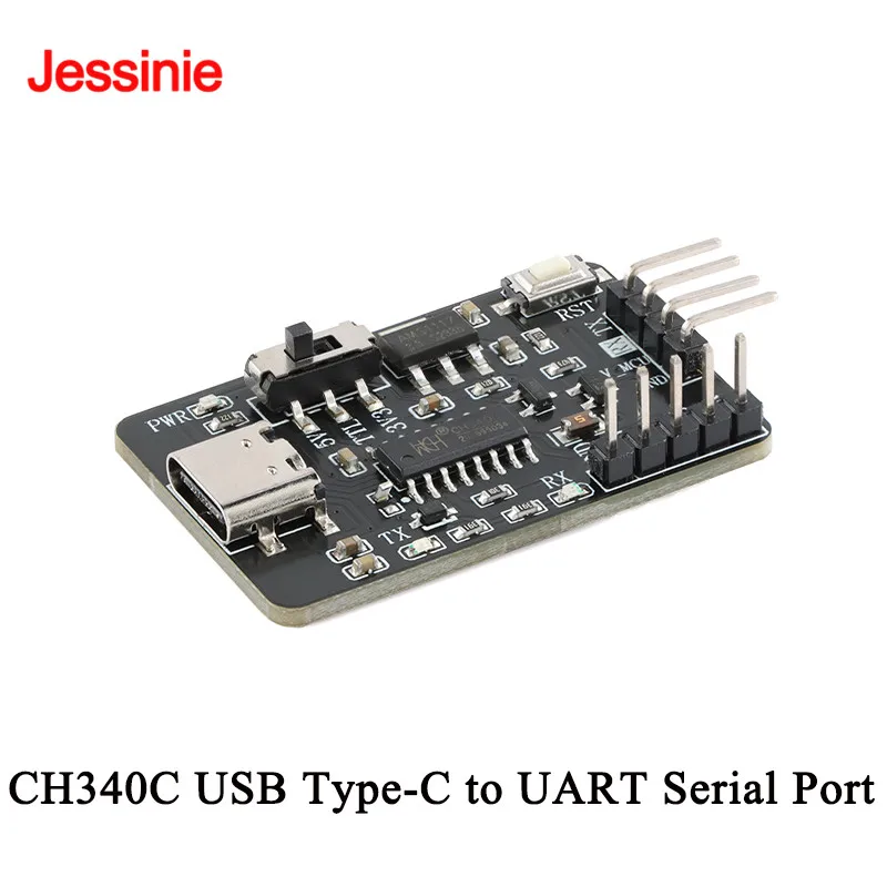 CH340C-USB-Type-C-to-UART-Serial-Port-Board-Module-STC-ISP-Microcontroller-Program-Automatically ...