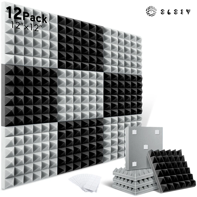 Proof-Wall-Foam-12-Pack-Soundproof-Foam-Panel-Studio-Acoustic-Treatment ...