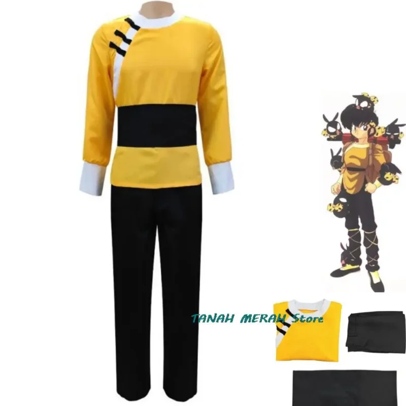 Anime-Ranma-Nibun-no-Ichi-Hibiki-Ryoga-Cosplay-Costume-Yellow-Chinese ...