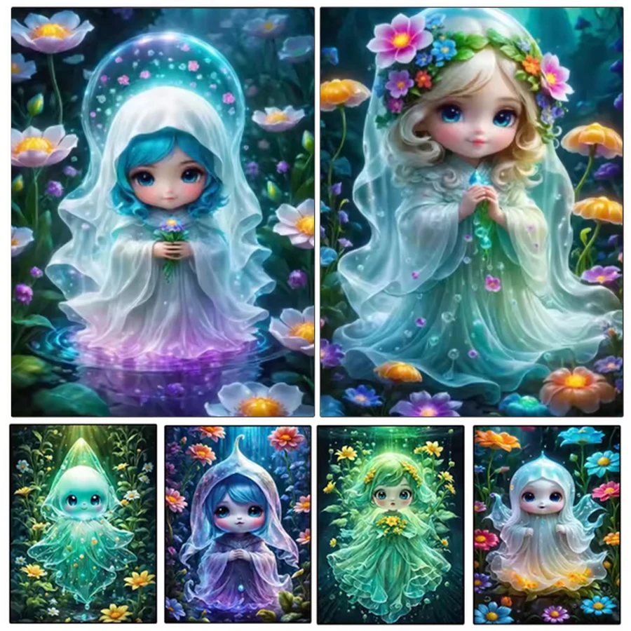 Elf Little Girls 5D Fantasy Diy Diamond Painting New 2025 Full Square ...