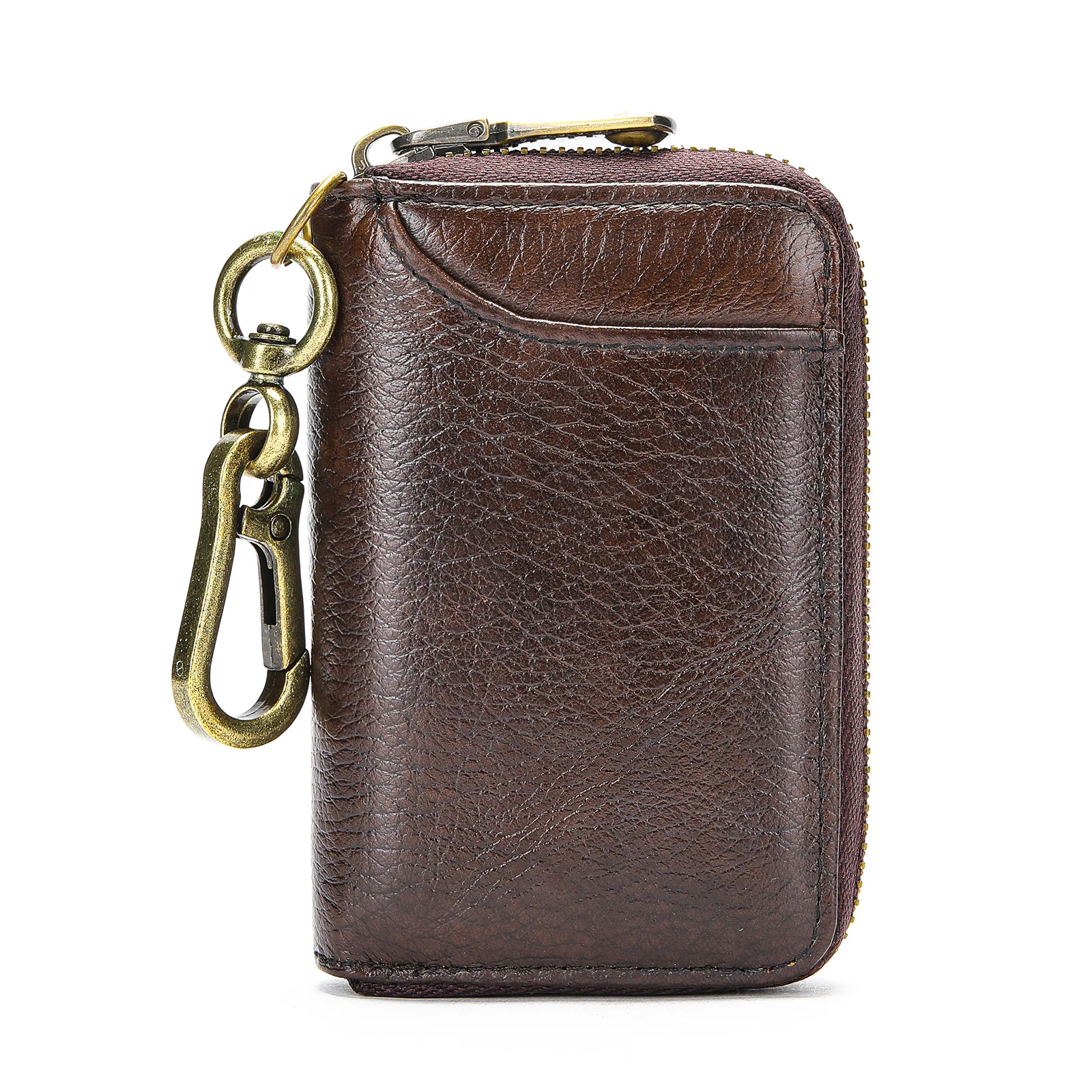 Genuine-Leather-Keychain-Men-Key-Holder-Organizer-Pouch-Coin-Purse-Cow ...