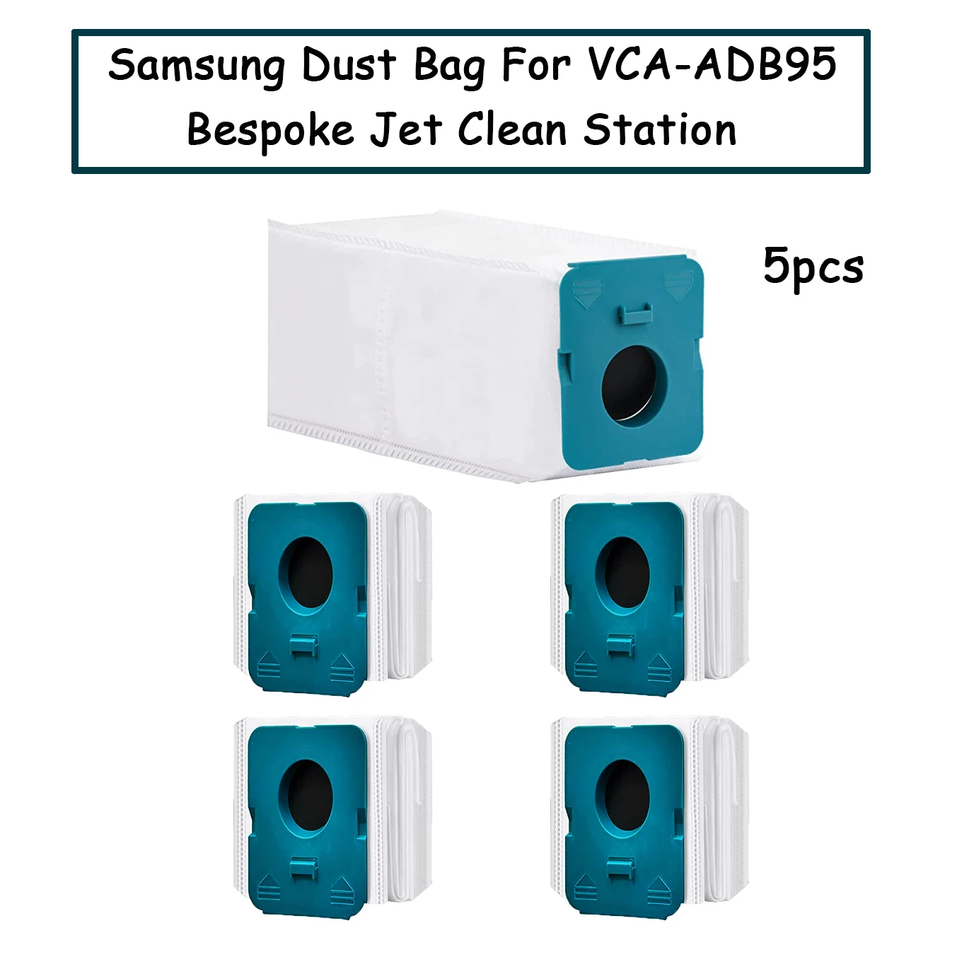 5pcs SAMSUNG Dust Bags For VCA ADB95 Bespoke Jet Clean Station Vacuum ...