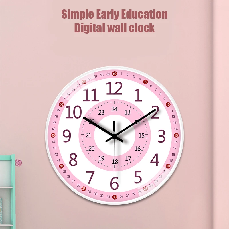 Small-Digital-3D-Cute-Wall-Clock-Living-Room-Modern-Children-Round-Wall ...