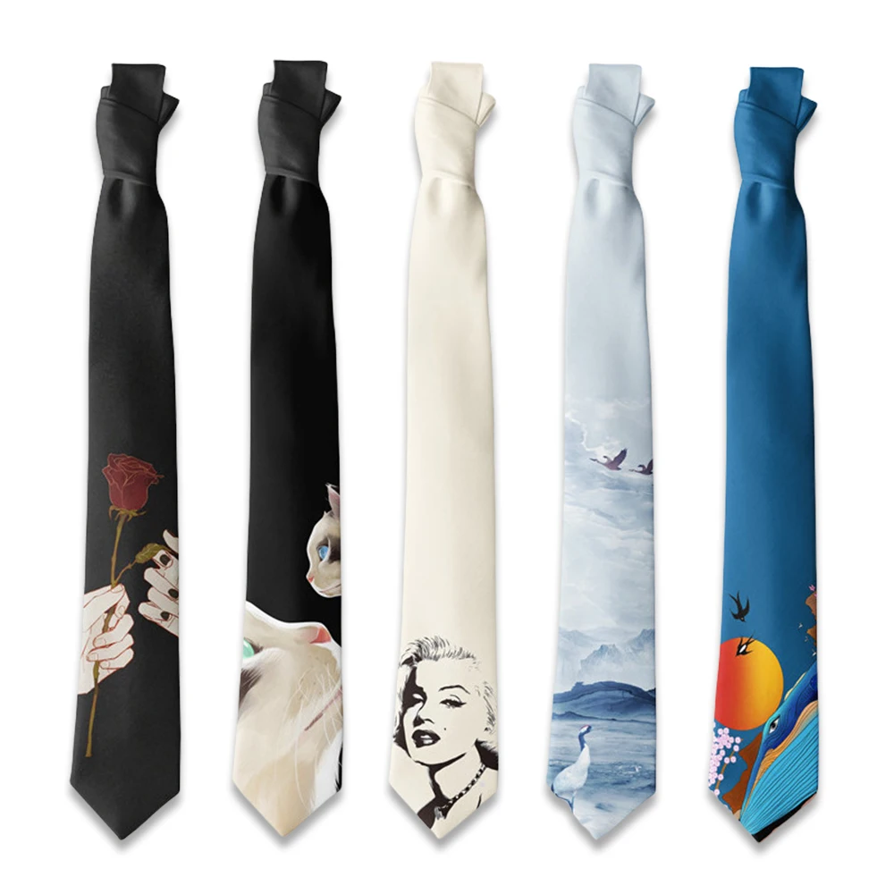 Creative Printed Tie By Marilyn Monroe Designer Vintage Imitation Silk ...