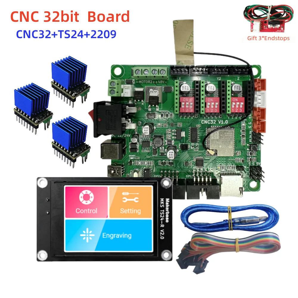 3-axis-CNC-controller-plate-GRBL-32bit-control-card-offline-update ...
