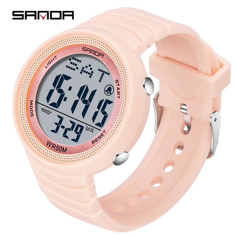 SANDA-Watch-6023-Fashion-Sport-Women-s-Watches-Pink-50M-Waterproof ...