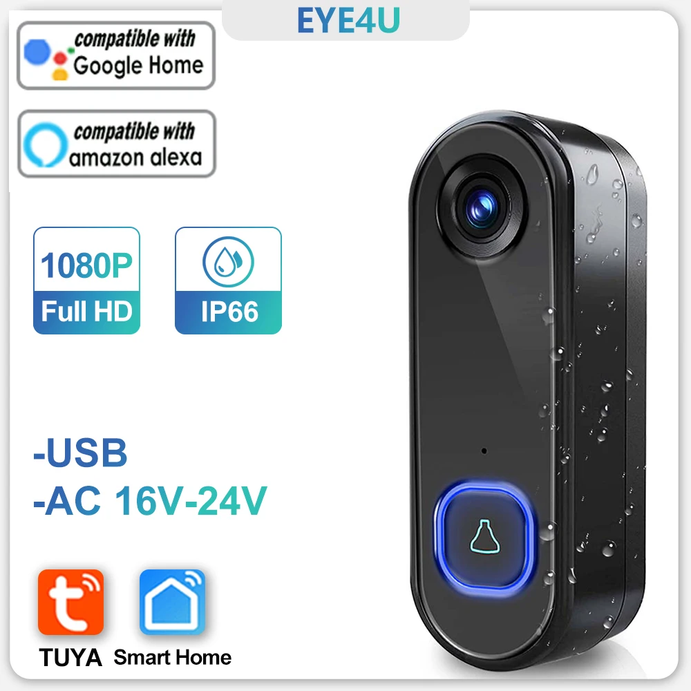 TUYA-Video-Doorbell-WIFI-1080P-HD-Outdoor-Phone-Door-Bell-Camera ...