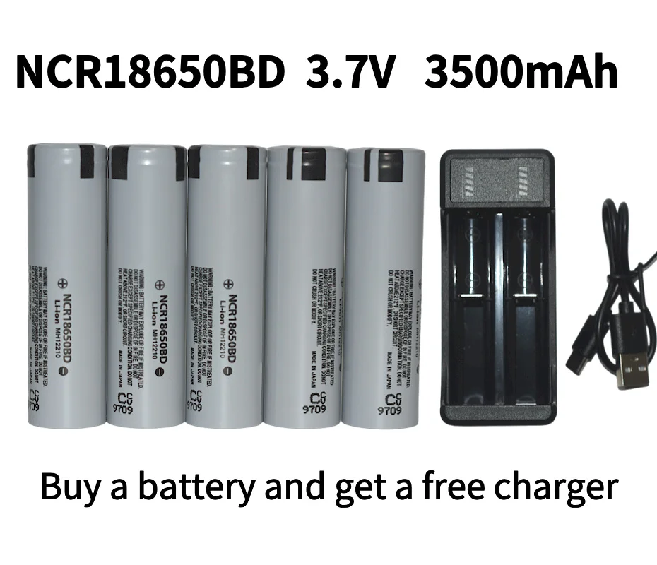 Free-Shipping-NRC18650BD-charger-3-7v-Rechargeable-Battery-3500mAh-25A ...