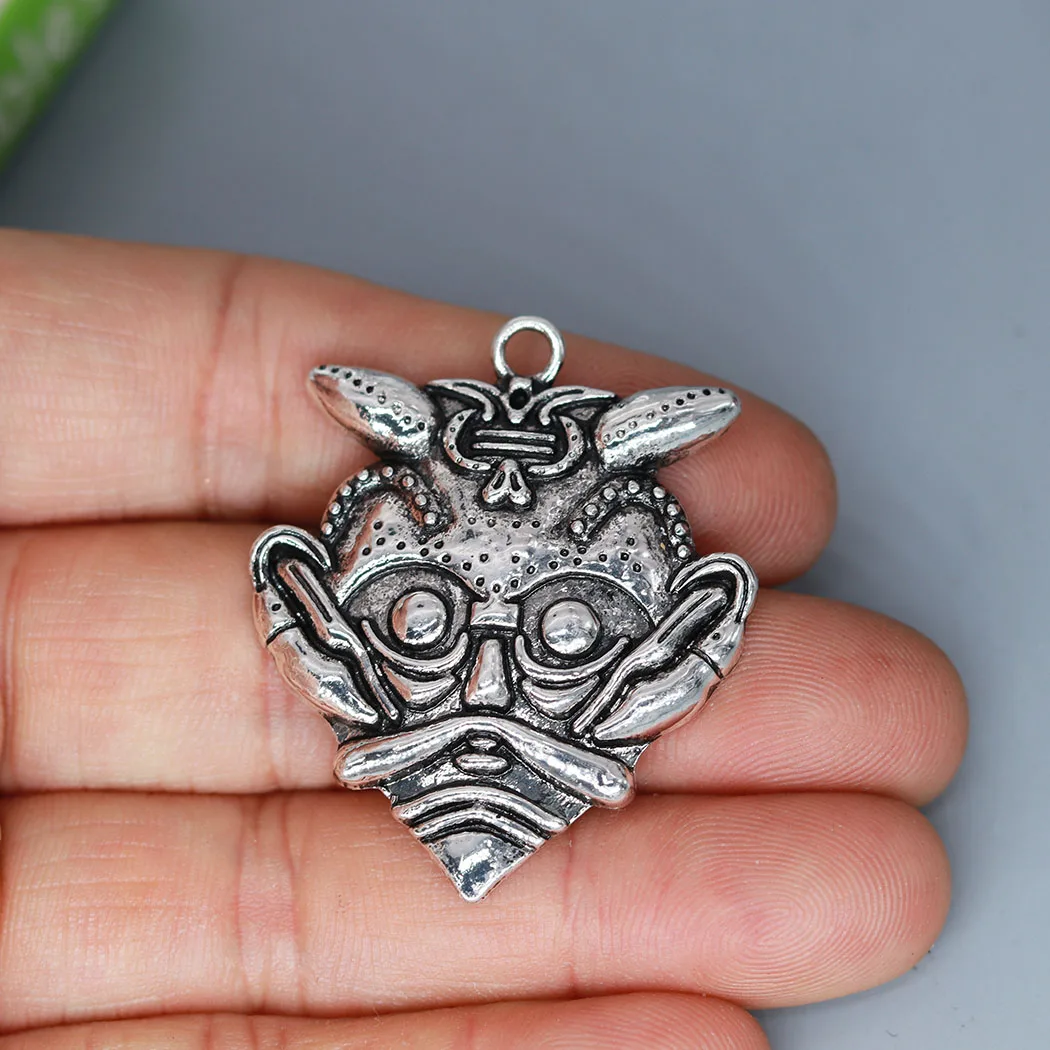 2Pcs-lot-The-Mask-Of-Loki-charms-Mask-Of-Odin-Amulet-Charm-Pendant-For ...