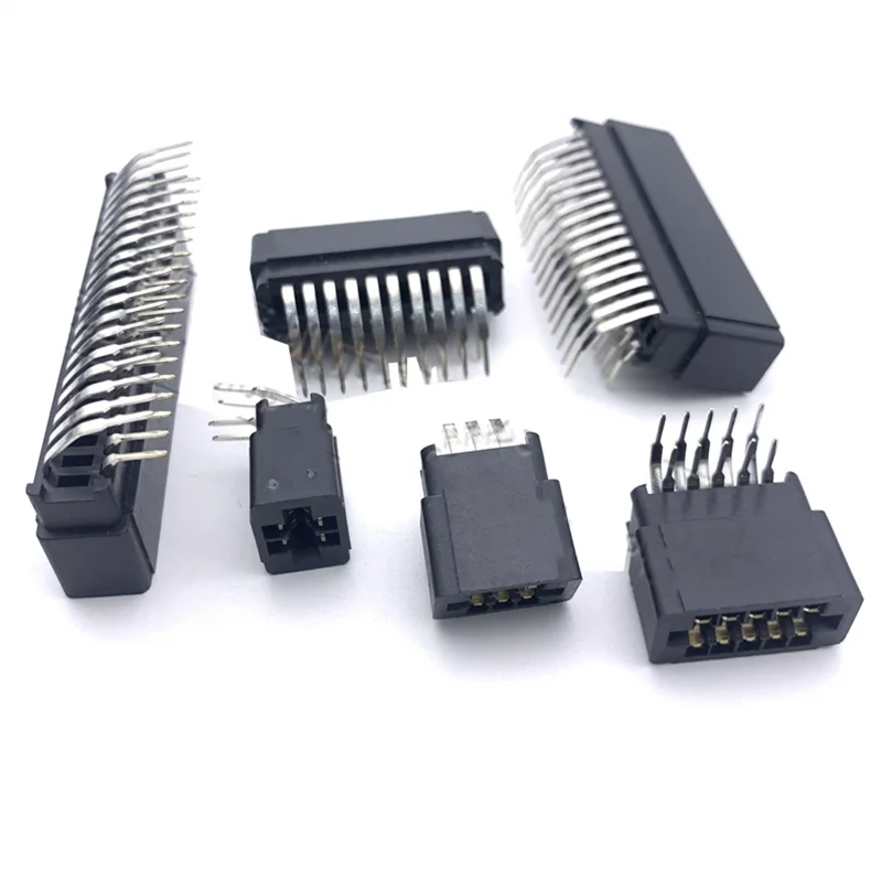 5PCS 2,54mm pitch Gebogene Pin Rand Karte Stecker Slot bus buchse Gold ...