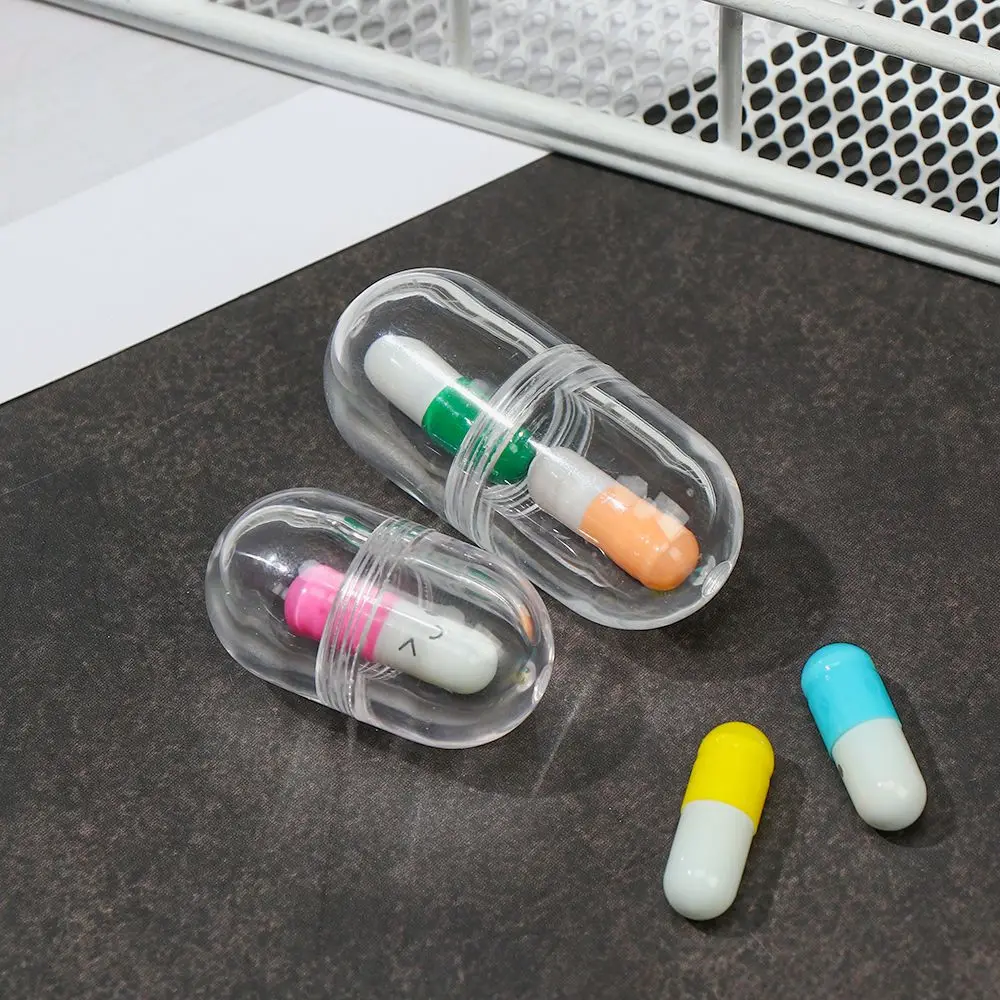Mini-c-psula-vac-a-port-til-estuche-transparente-hueco-para-pastillas ...