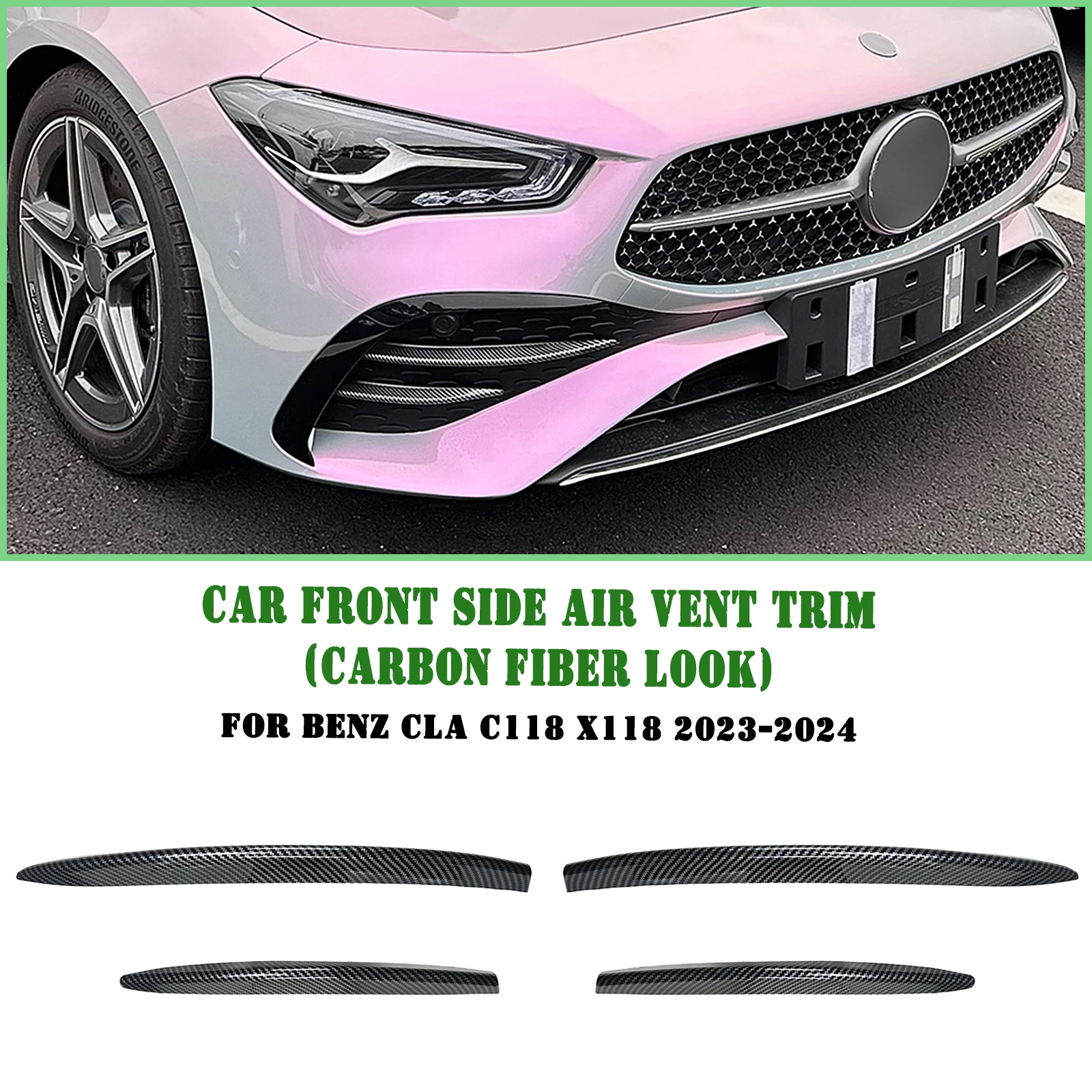 Front-Bumper-Side-Air-Vent-Trim-For-Mercedes-Benz-CLA-Class-C118-X118 ...