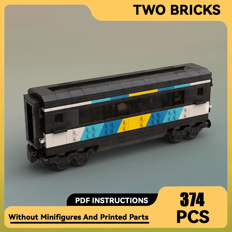 Moc Building Blocks Brightline Passenger Car Model Locomotive ...