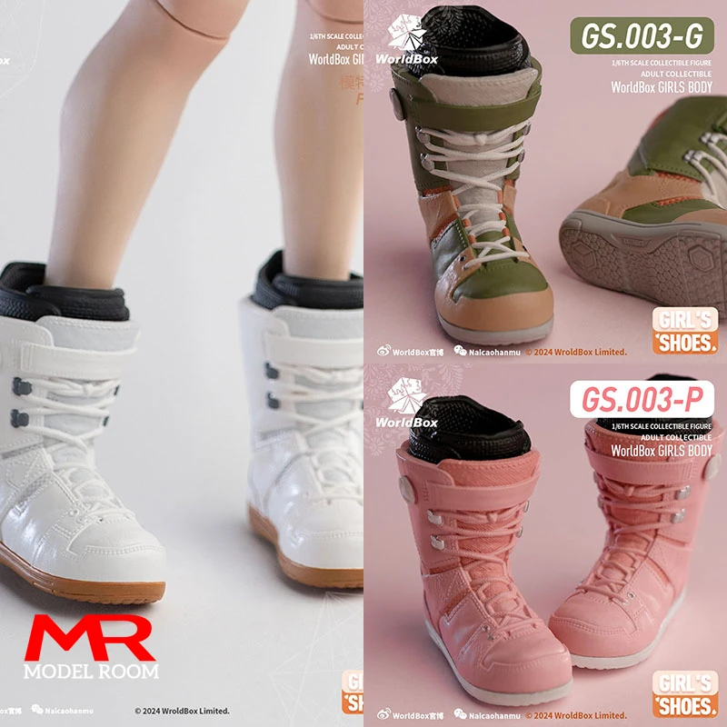 Worldbox GS003 1/6 Female Ski Shoes Solid Snow Boots Clothes Model Fit ...