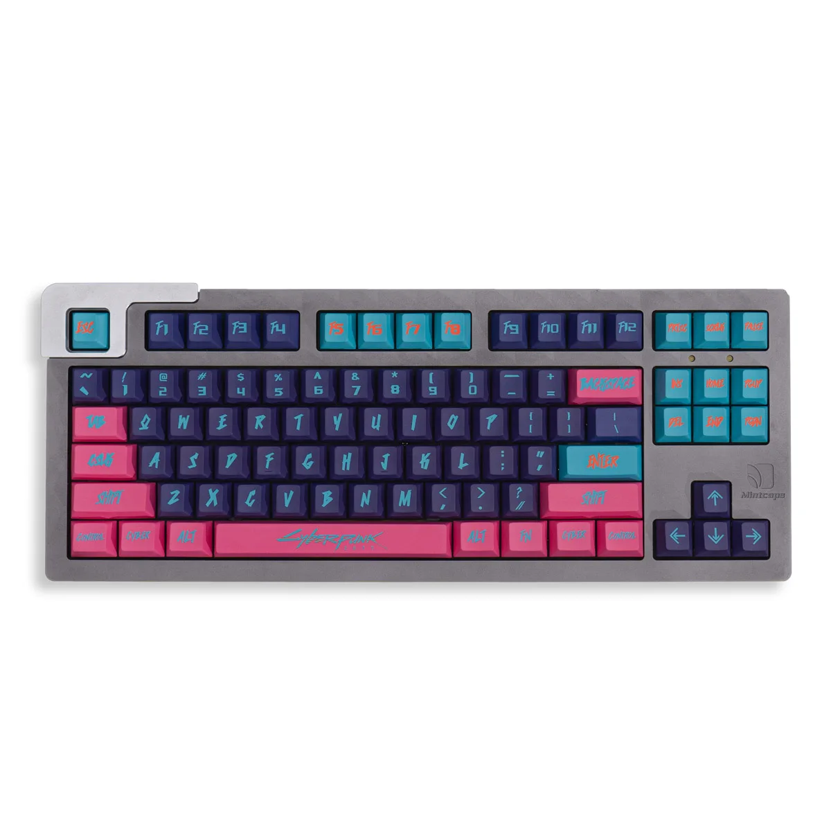 Pbt-cyberpunk-keycaps-tintura-sublima-o-cereja-altura-rosa-roxo-teclado ...