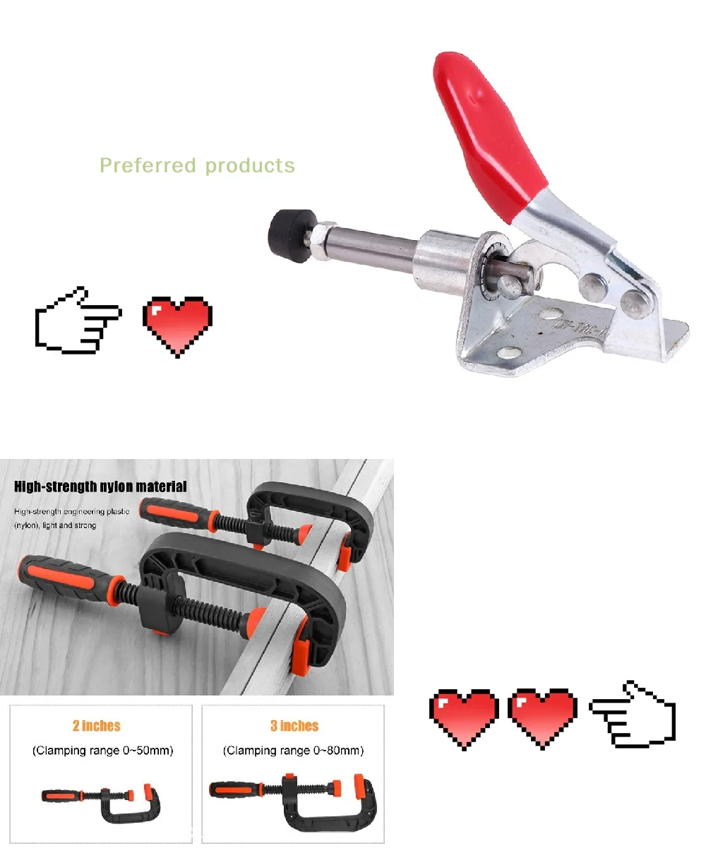 Craftsmanship Tool Set, G-Grip Adjustable Clamp; 2/3 Inch Strong Spring ...