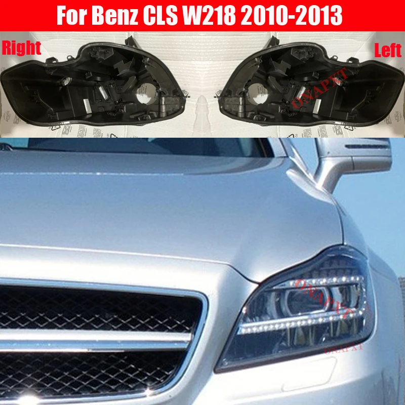 Front Headlight Cover Black Base For Benz CLS W218 2010 2013 Rear ...