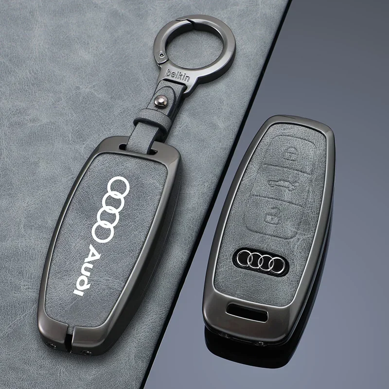 Zinc Alloy Car Key Cover Protection Case For Audi Q8 C8 A6 A7 A8 2018 ...