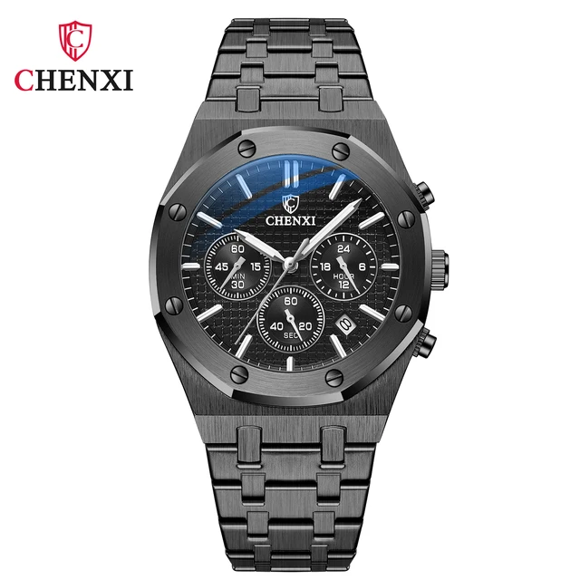 CHENXI – montre à Quartz en acier inoxydable pour hommes, marque de luxe, étanche, Business, 948