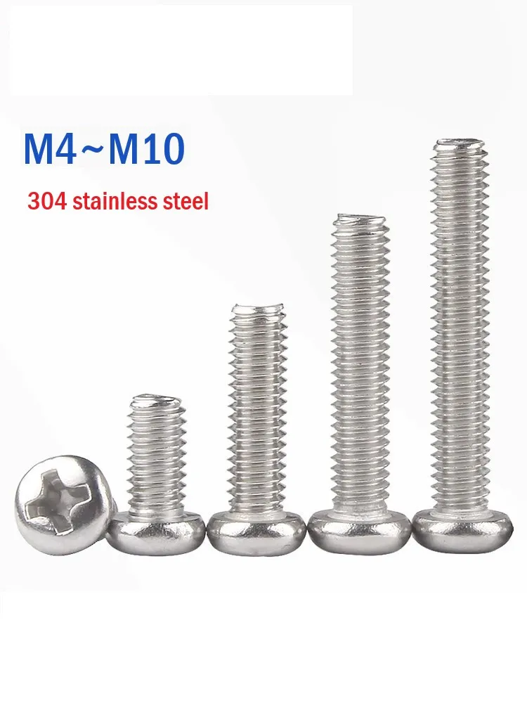 M4-M5-M6-M8-M10-304-Stainless-Steel-Round-Pan-Head-Phillips-Machine ...