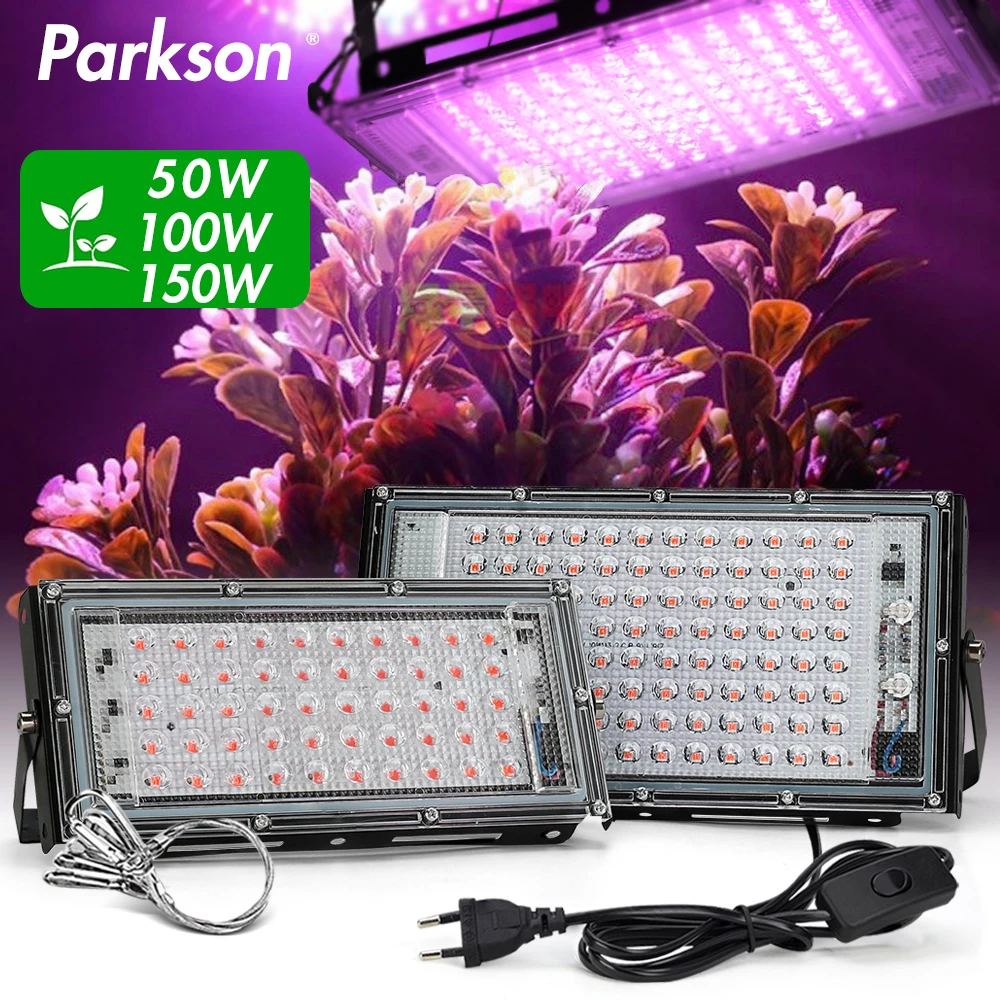 LED Grow Light Full Spectrum Light 220V 50W 100W With EU Plug Led Grow ...