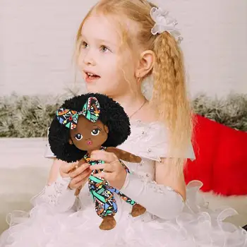 African American Plush Rag Dolls Cartoon Exploding Head Afro Black Girl ...