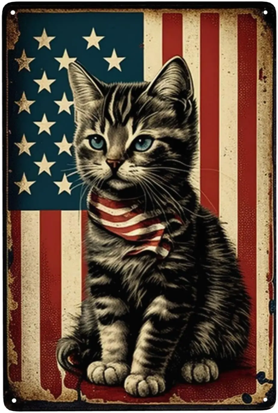 Patriotic Cat Art