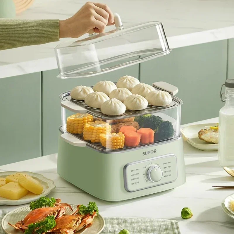 Electric-Steamer-Steaming-Boiling-Stewing-All-in-One-Pot-Three-Layer ...