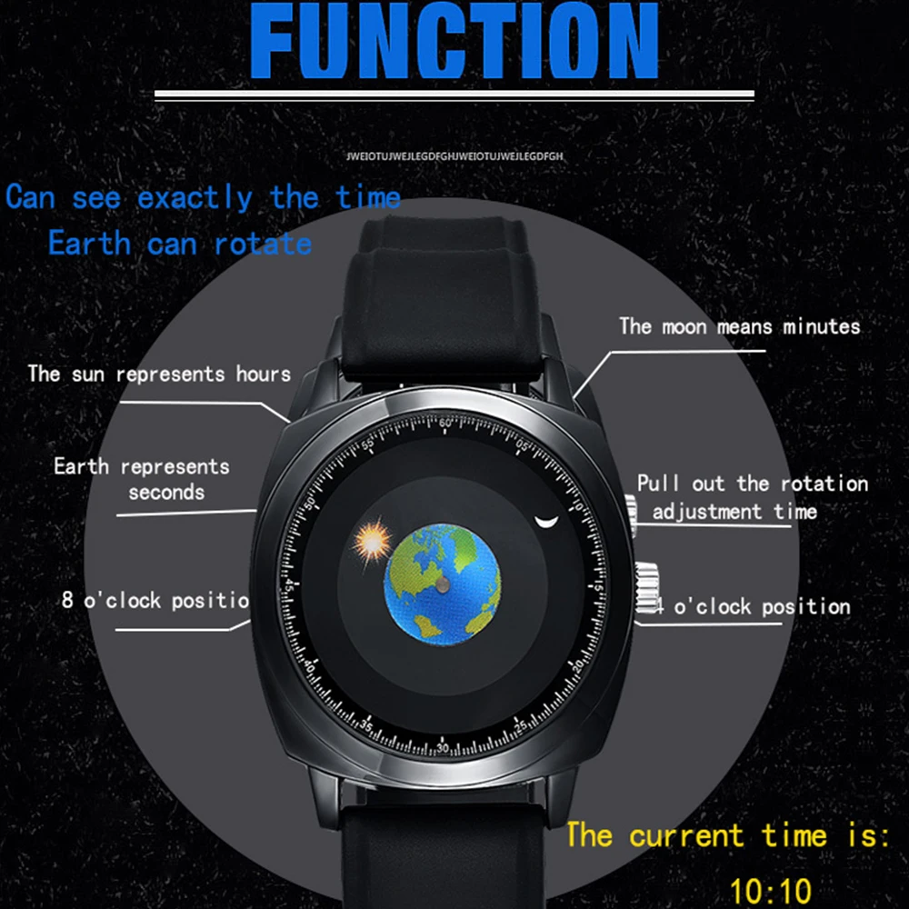 Planets Rotating Wrist Watch