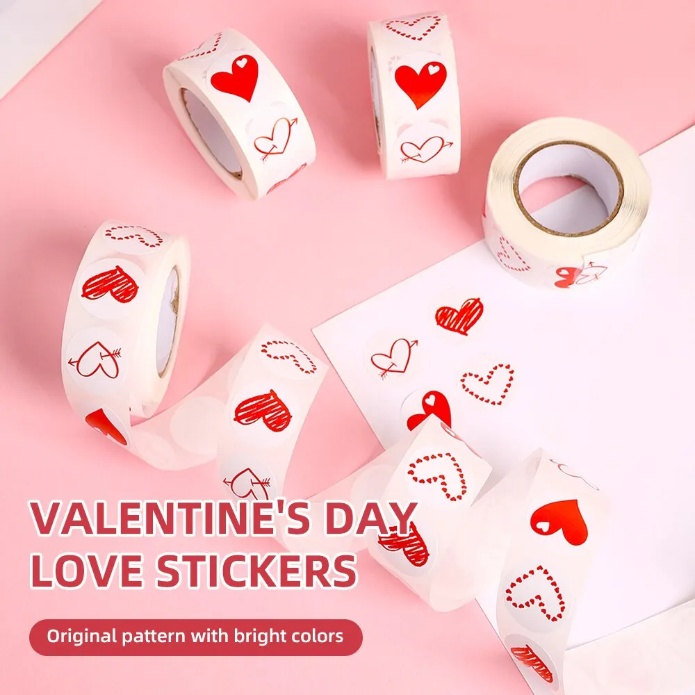 Heart Stickers On A Roll