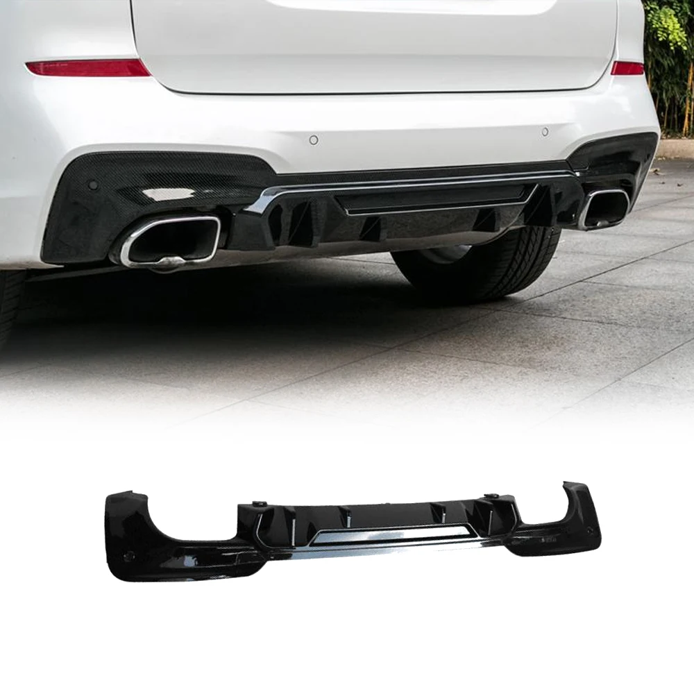 For-BMW-X3-G01-M-Sport-2018-2020-Gloss-Black-Carbon-Look-Rear-Diffuser ...
