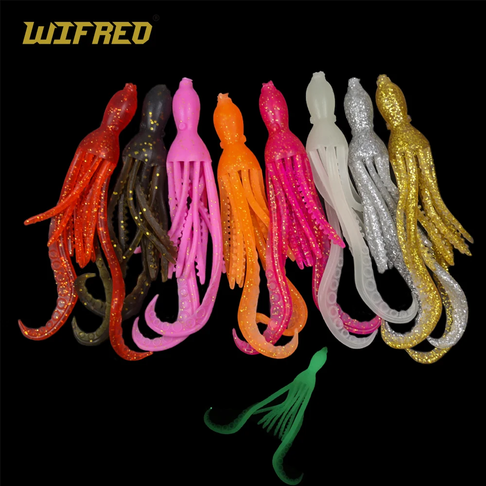 Wifreo-Fishing-Soft-Lure-10cm-Octopus-Squid-Bait-TPR-Material-Pesca ...