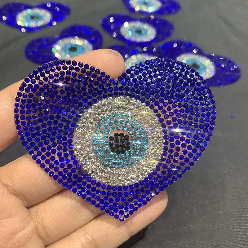 Evil-Eye-Clothes-Patches-Rhinestone-Heat-Transfer-Appliques-Sewing ...