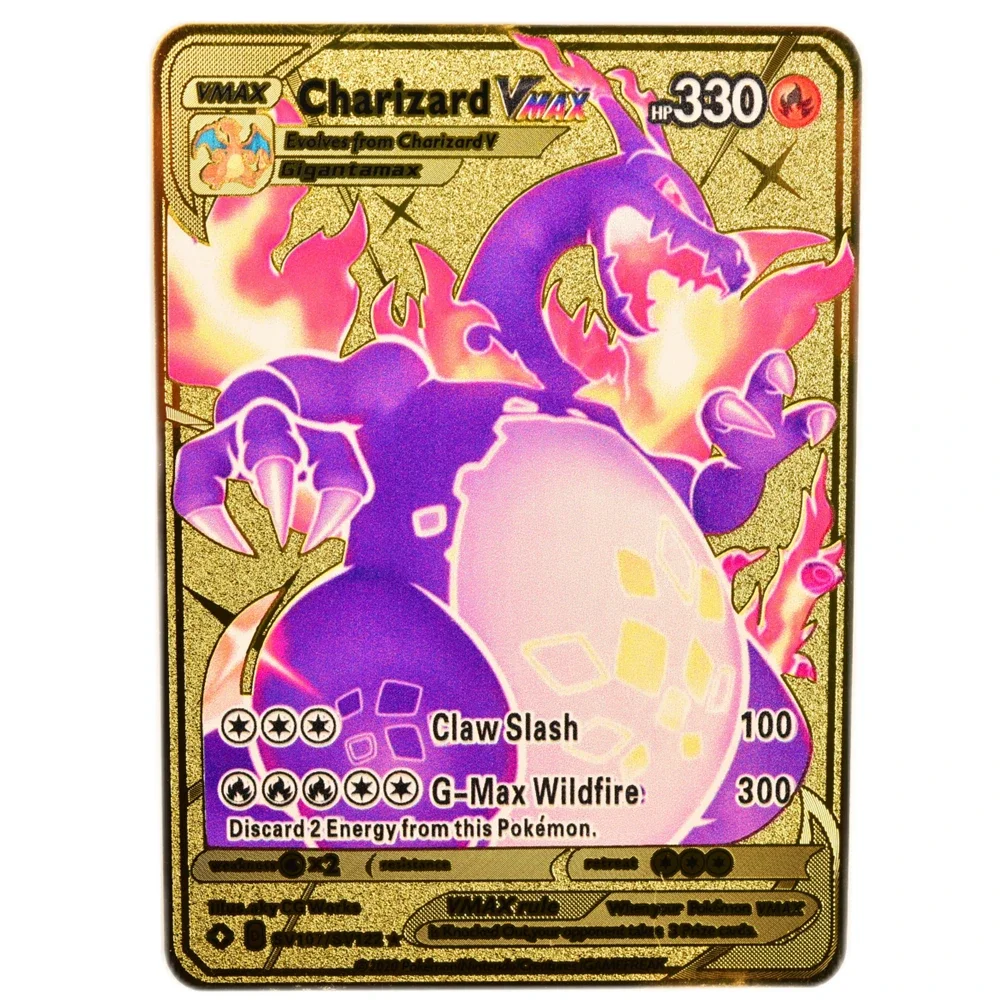 English Metal Cards DIY Arceus Pikachu Mewtwo Shiny Iron GX Vmax EX ...