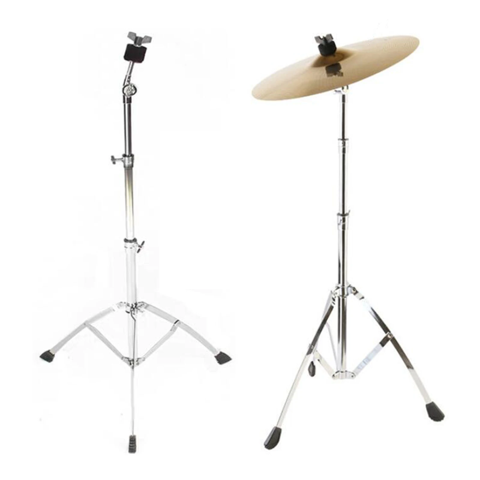 Metal Cymbal Stand Adjustable Stretchable Legs Triangle Bracket Cymbal ...